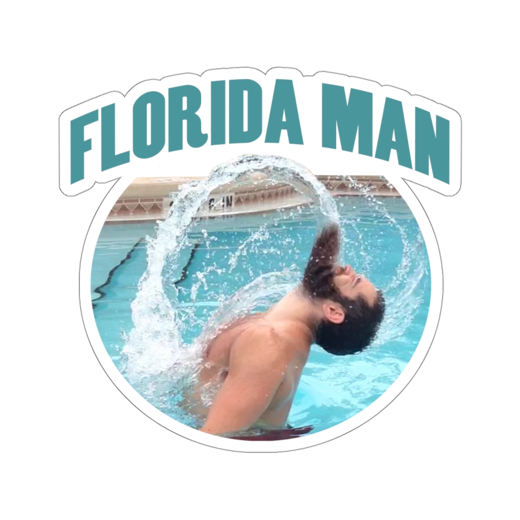 Beard Flip Florida Man Sticker - iLoveFloridaMan.com